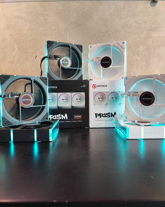 ARGB 3 in 1 Fan Kit w/ Fan Hub and Remote Control - Keytech Prism ...