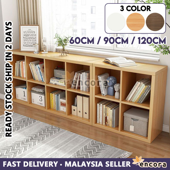 Encora Cube Bookshelf Book Storage Cabinet Almari Kotak Wood Shelf Rak ...