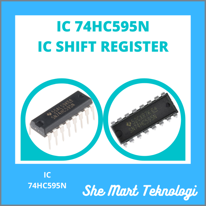 IC 74HC595 74HC595N DIP-16 8 bit shift register integrated circuit ...