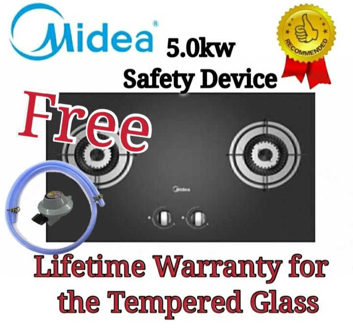 [Free Gas Regulator & Gas Hose] Midea 2 burners 2 x 5.2kw Built-In Gas ...