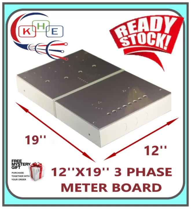 12''X19'' METAL METER BOARD THREE PHASE KWH METAL METER BOARD (TNB ...