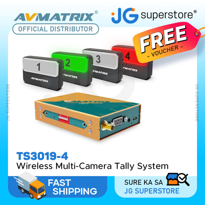 AVMatrix TS3019-4 Wireless Multi-Camera Tally Light System (4 x Tally ...