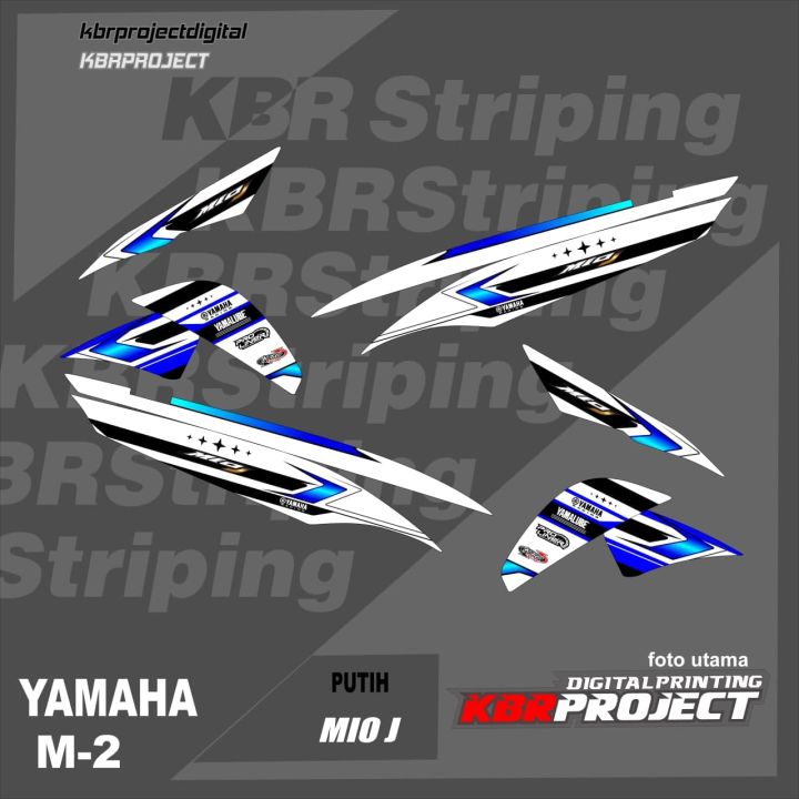 MIO J striping MIO J motor YAMAHA motor sticker variasi Racing KBR.M-2 ...