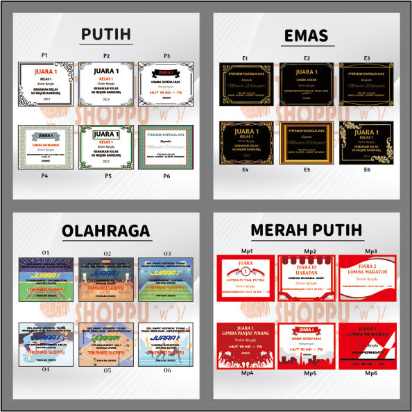 STIKER / LABEL PIALA CUSTOM | Lazada Indonesia