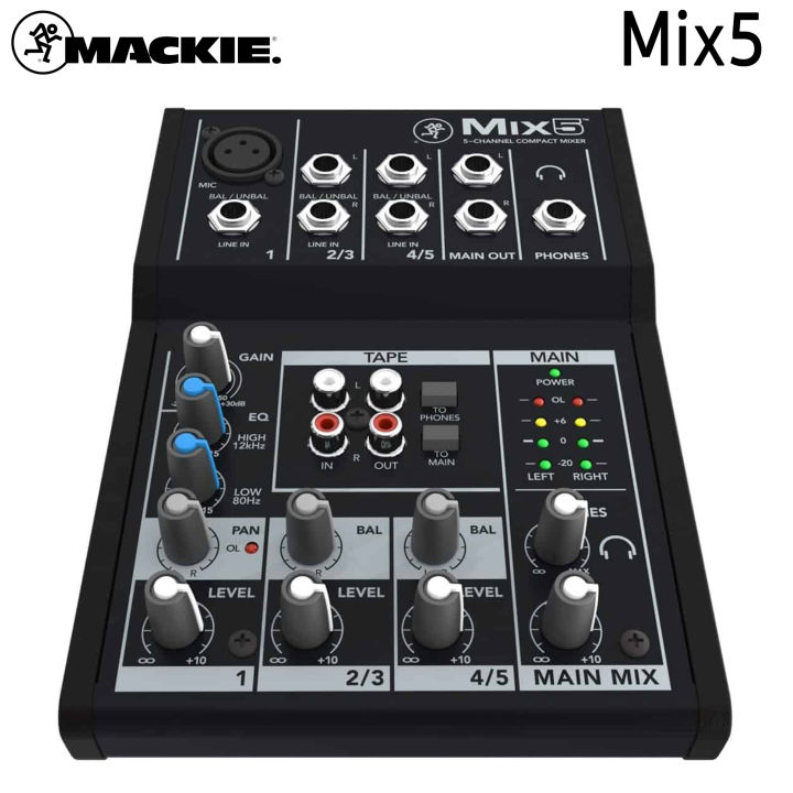 Mackie Mix5 mixer analog มิกเซอร์อนาล็อก 5แชนแนล | Lazada.co.th