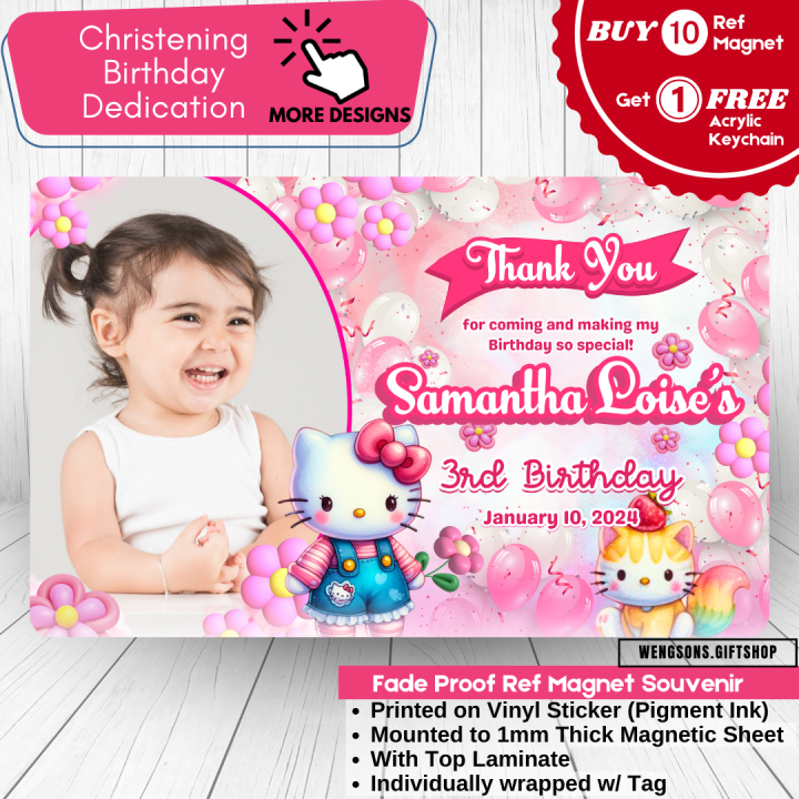 Hello Kitty Ref Magnet Souvenir ATM Size Birthday| Dedication ...