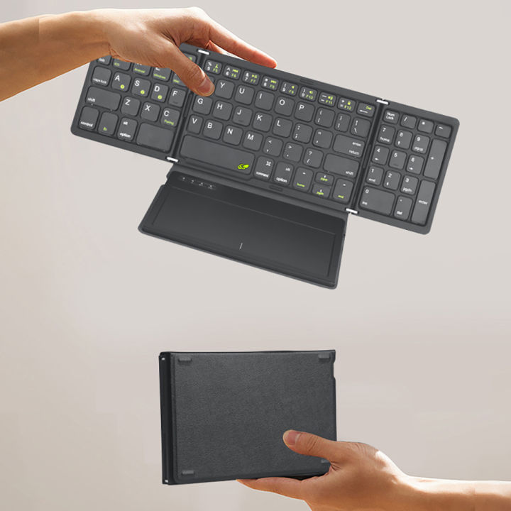 Foldable Bluetooth Keyboard Portable Full Size Folding Keyboard with ...