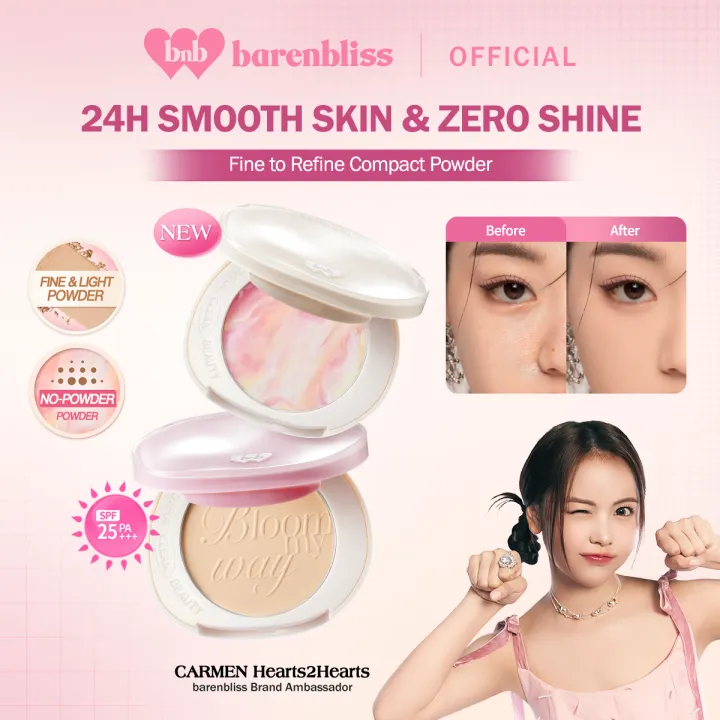 [NEW UPGRADED] BNB barenbliss Bloomatte Fine to Refine Compact Powder ...