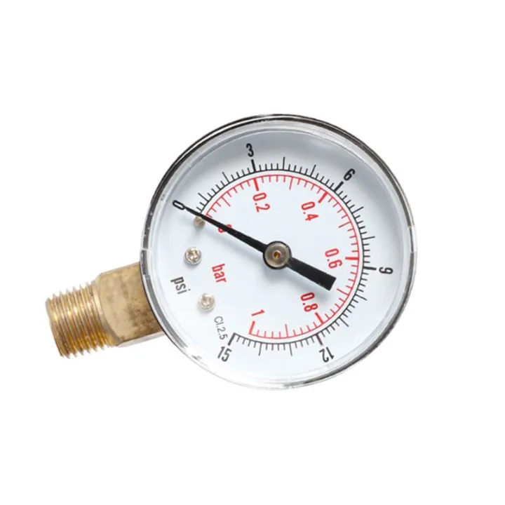 Pressure Gauge 52mm 1/4 Bspt Vertical 15 30 60 100 150 300 Psi Bar ...