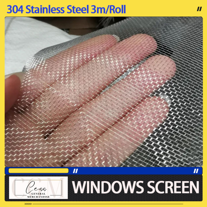 3Meter & 5Meter Windows Screen Stainless Steel Mesh Window Mesh Net ...