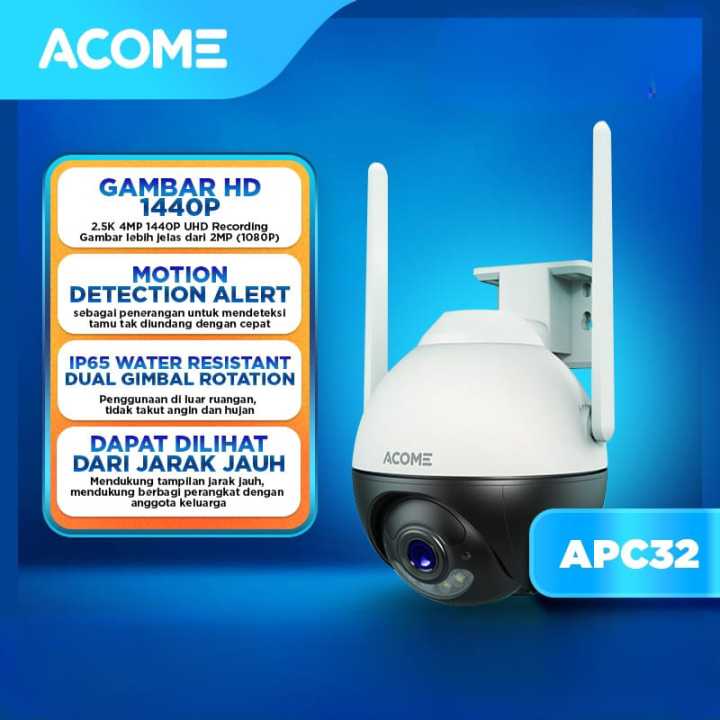ACOME APC32 Camera CCTV Wi-Fi PTZ Full HD 1440P | Lazada Indonesia