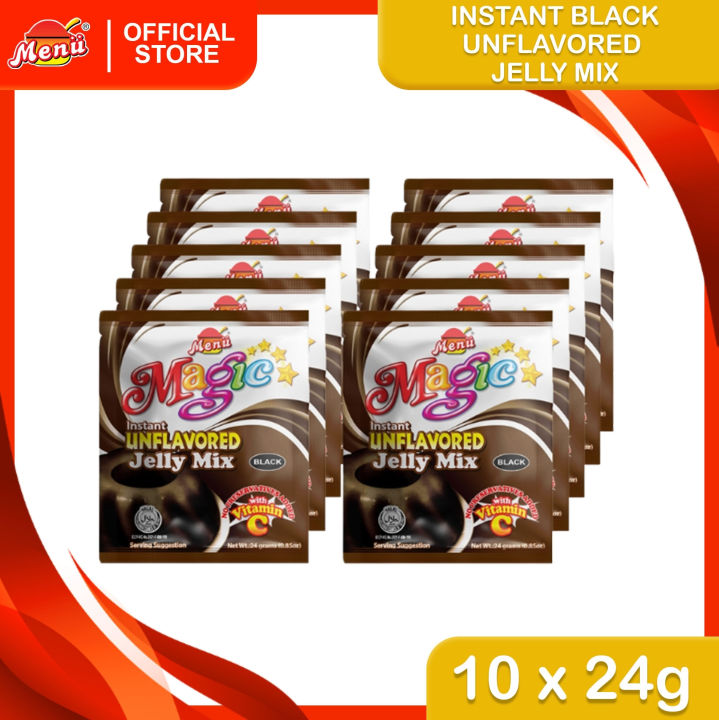 Menu Magic Instant Unflavored Black Jelly Mix 24g x 10packs | Lazada PH