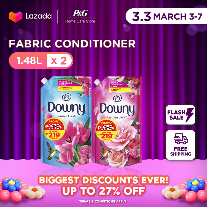 [Bundle of 2] Downy Fabric Conditioner Sunrise Fresh Garden Bloom 1.48L ...