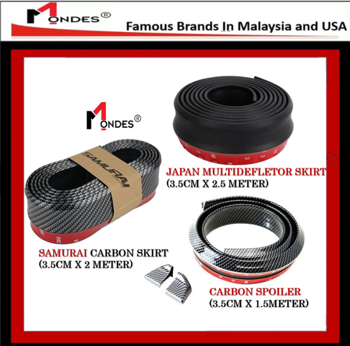 (Carbon) Samurai Rear Bonnet Spoiler Front Side Skirt / Multi Deflector ...
