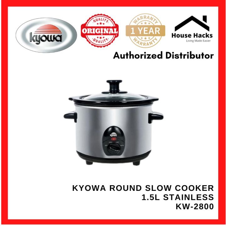 Kyowa Round Slow Cooker 1.5L Stainless KW-2800 (House Hacks) | Lazada PH