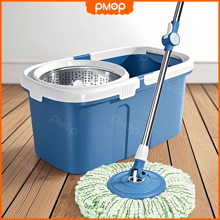 PMOP Magic Spin Mop With Spinner and Bucket Upgraded Stainless steel ...