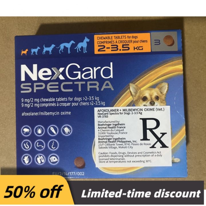 Nexgard Spectra Anti Tick & Flea with Sticker for DOGS Chewable Meds ...