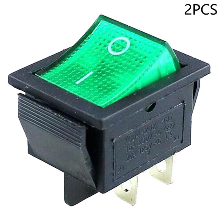 Big Houses 2PCS Rocker Switch 4 Pins Large Size Large Current 16A/250V ...
