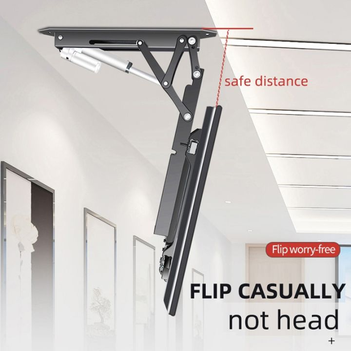TV LIFT Electric Remote Control 50-75" Ceiling Rotating Bracket Support ...