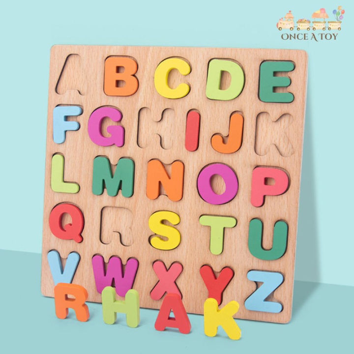 ABC / 123 Puzzle Kids Board Wooden Learning Educational Toys / Papan ...
