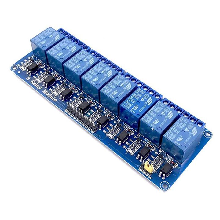 5V 8 Channel Relay Module with OPTO-Isolated Optocoupler Isolation ...