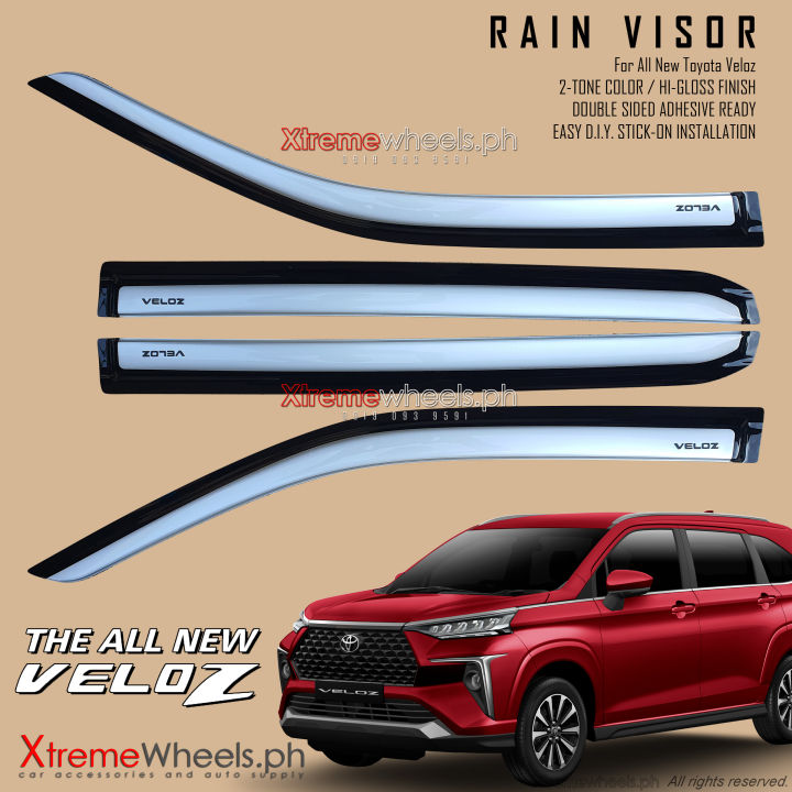 Toyota Veloz 2022-2025 Thailand Made Thick Slim Type Two Tone Rain Door ...