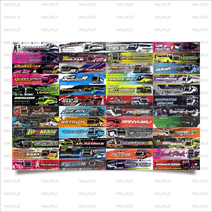 Stiker Bus Basuri Isi 45 Pcs Panjang, Stiker Bus Mania, Stiker Bus ...