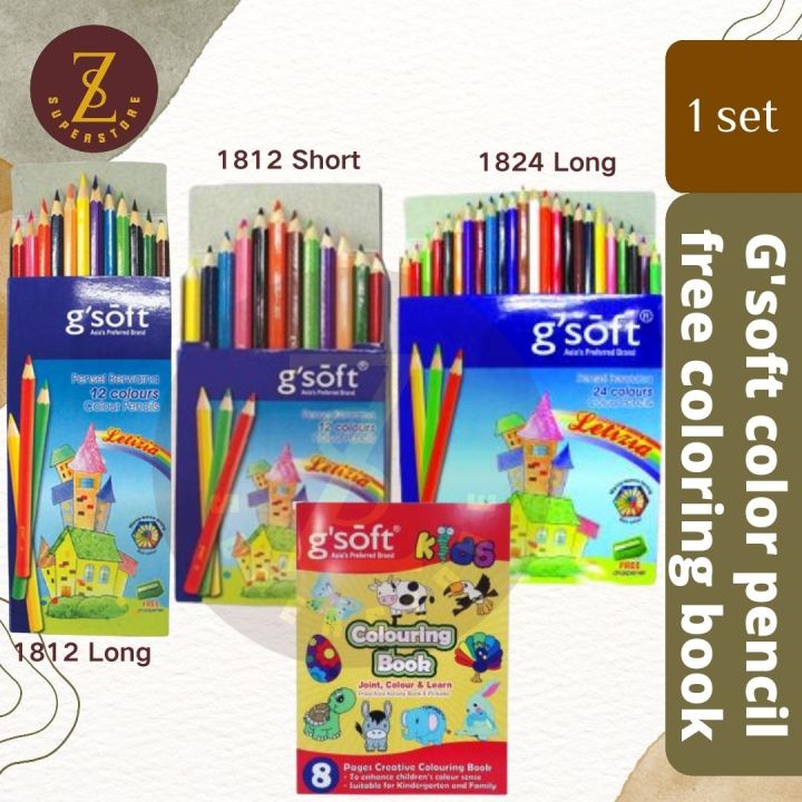 G'soft color pencil free coloring book | Lazada