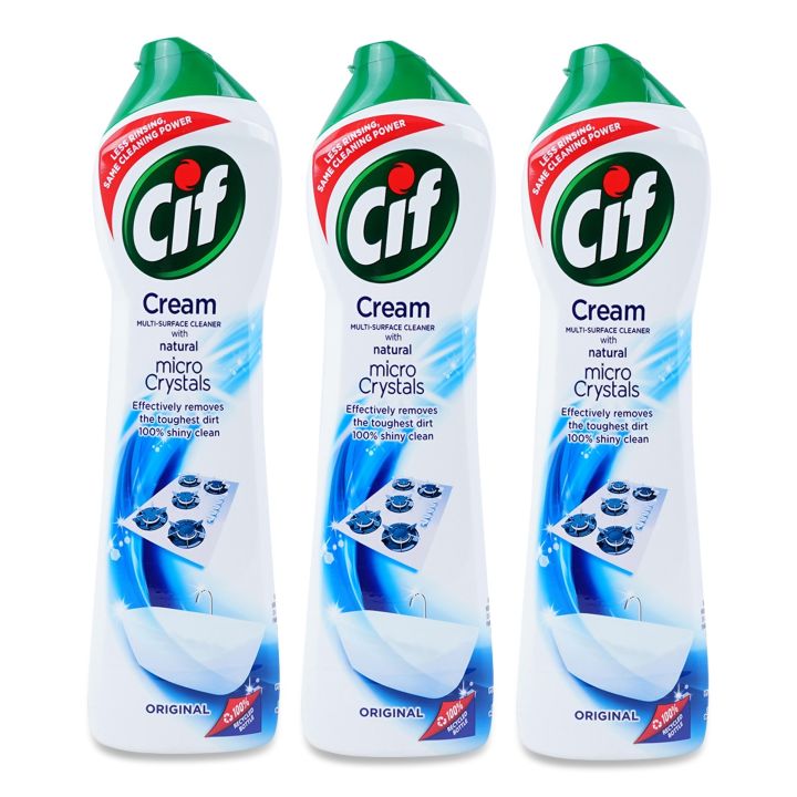 Cif Cream Surface Cleaner Original (660ml x 3) - TRIOPACK | Lazada ...