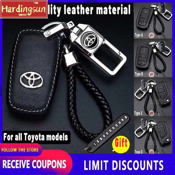 Hardingsun Cod high quality leather for toyota key cover Remote key ...