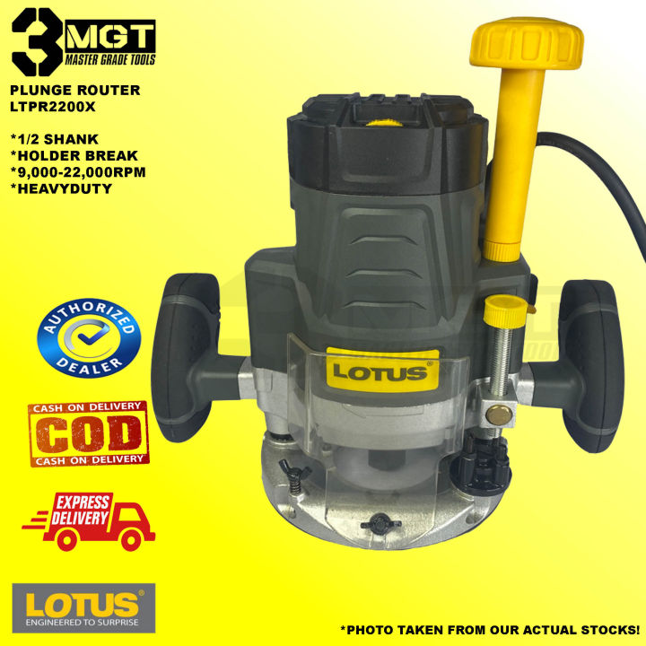 ORIGINAL LOTUS PLUNGE ROUTER 1/2" Collet 2200W LTPR2200X | Lazada PH