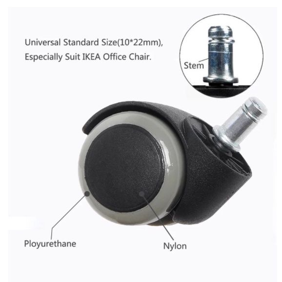 【ready stock】1pc Replacement Computer Gaming / Office Chair Caster ...