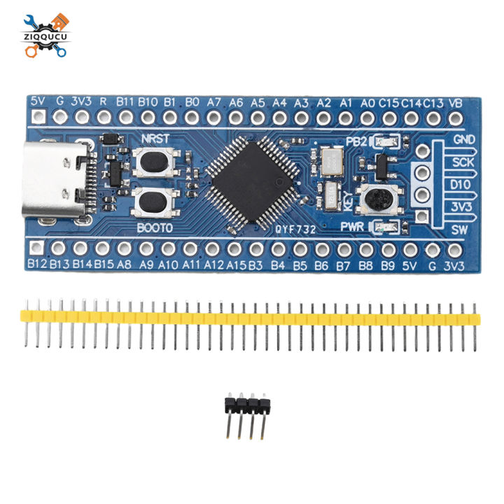 แผงการพัฒนาเมนบอร์ด STM32F103C8T6แกน Ziqqucu STM32บอร์ดไมโครคอนโทรลเลอร์บอร์ดระบบขั้นต่ำกระดาน ...