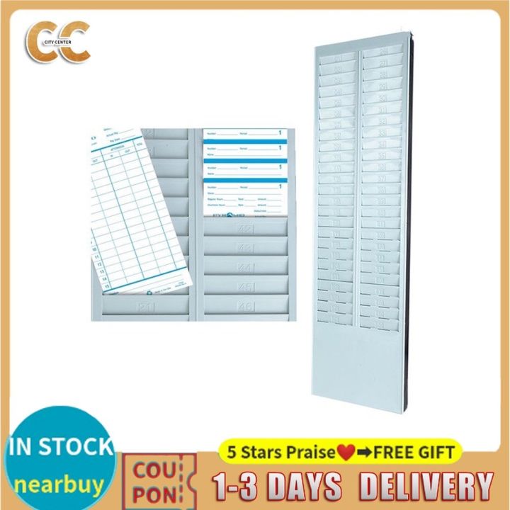 【High Quality】DTR Rack Wall Mount Holder 24/50 Pocket Slot Time Card ...