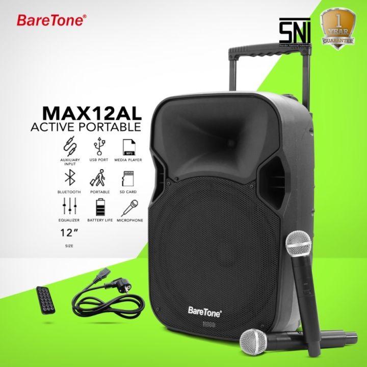 SPEAKER PORTABLE BARETONE MAX 12AL / MAX 12 AL 12INCH ORIGINAL | Lazada ...