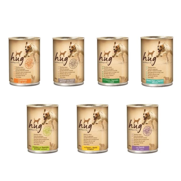 Hug Dog Canned Food -400g Dog Wet Food (Chicken/ Chicken Liver/Chicken ...