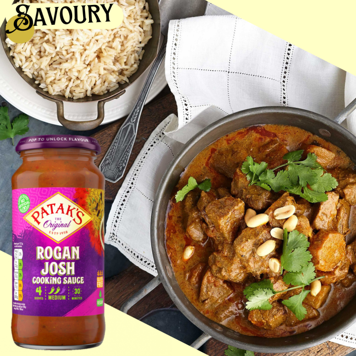 Pataks Rogan Josh Cooking Sauce 450g ซอสโรกัน จอซ พร้อมปรุงจากอังกฤษ 🇬🇧 ...