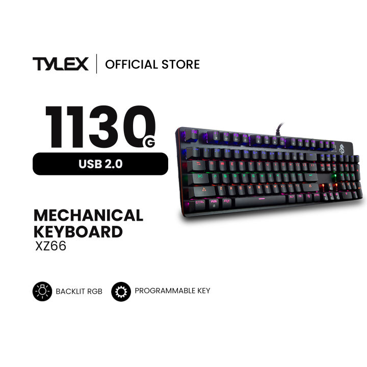 TYLEX XZ66 Gaming Keyboard Blue Mechanical Switch Full Anti-Ghosting ...