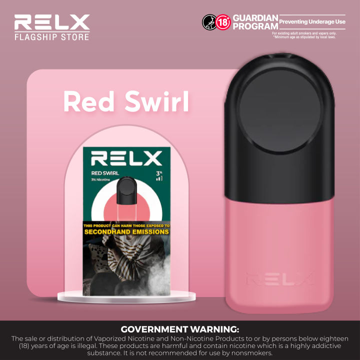 RELX Pod Pro 2 - Pod Pack Red Heart Swirl 30mg/g-GHW (Vape Juice ...