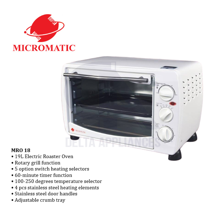 Micromatic MRO-18 Electric Roaster Oven 19L (White) | Lazada PH