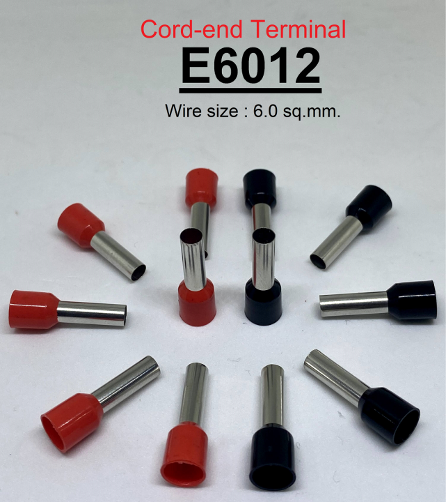 E6012 หางปลาเข็ม ขนาด 6.00 ตร.มม. ทองแดง/ทองเหลือง (Cord End terminal ...