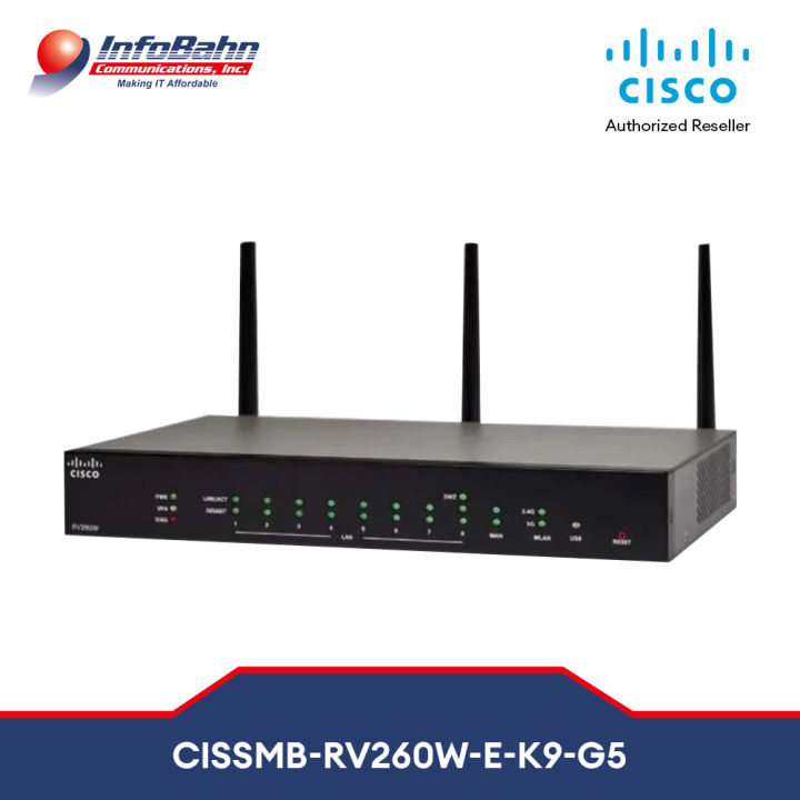 Cisco RV260W Wireless-AC VPN Router (RV260W-E-K9-G5) Infobahn | Lazada PH