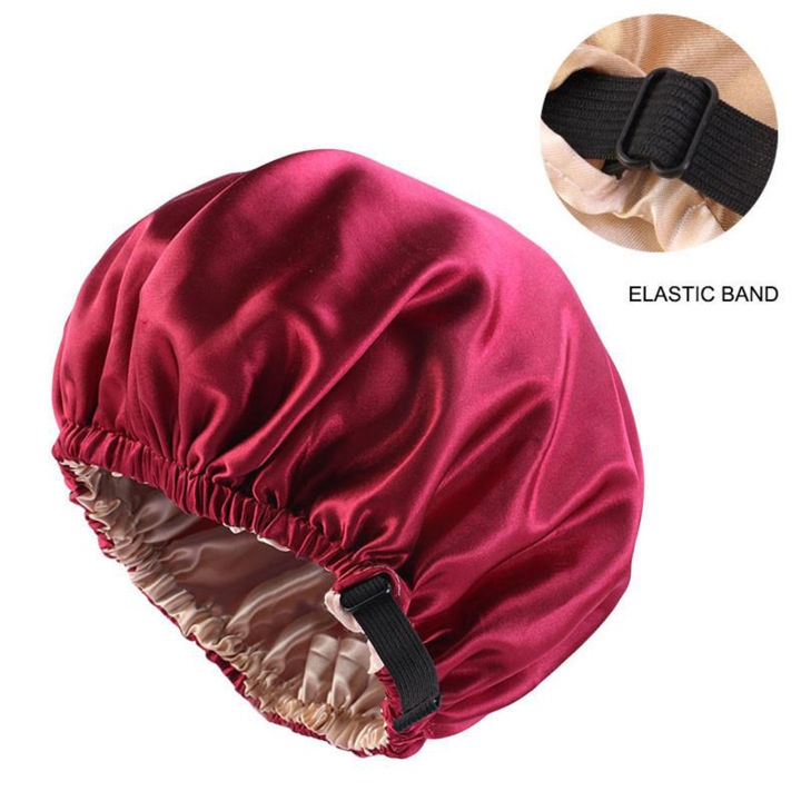 Moon TRIANGLE Satin Silk Bonnet Night Sleeping Cap Hat For Curly ...
