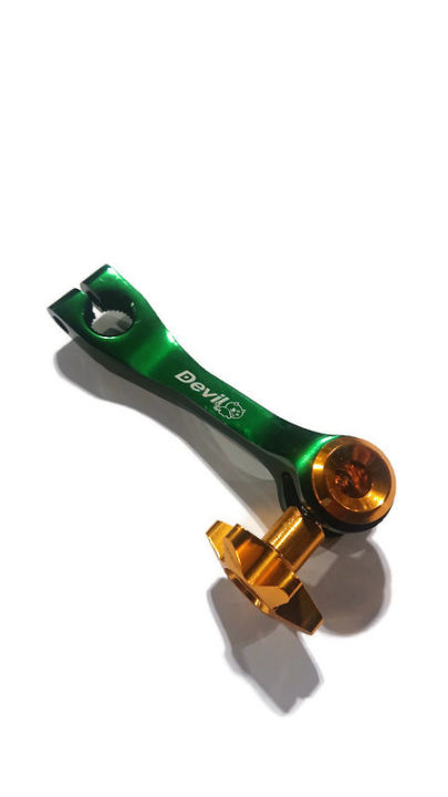 มือลิงแต่ง Devil CNC สีเขียวหมุดทอง | Lazada.co.th