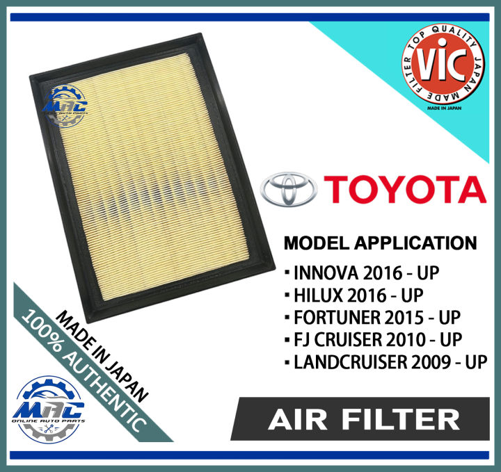 VIC Air Filter A-1032 Toyota Hilux, Innova, Fortuner, Landcruiser Prado ...