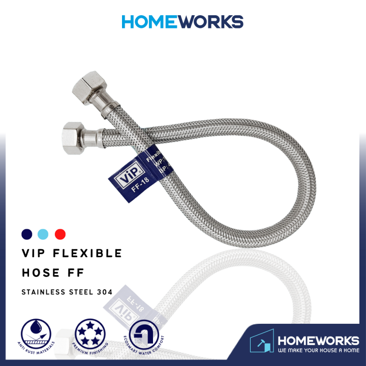 VIP HIGH PRESSURE STAINLESS STEEL INLET FLEXIBLE HOSE PIPE | Lazada