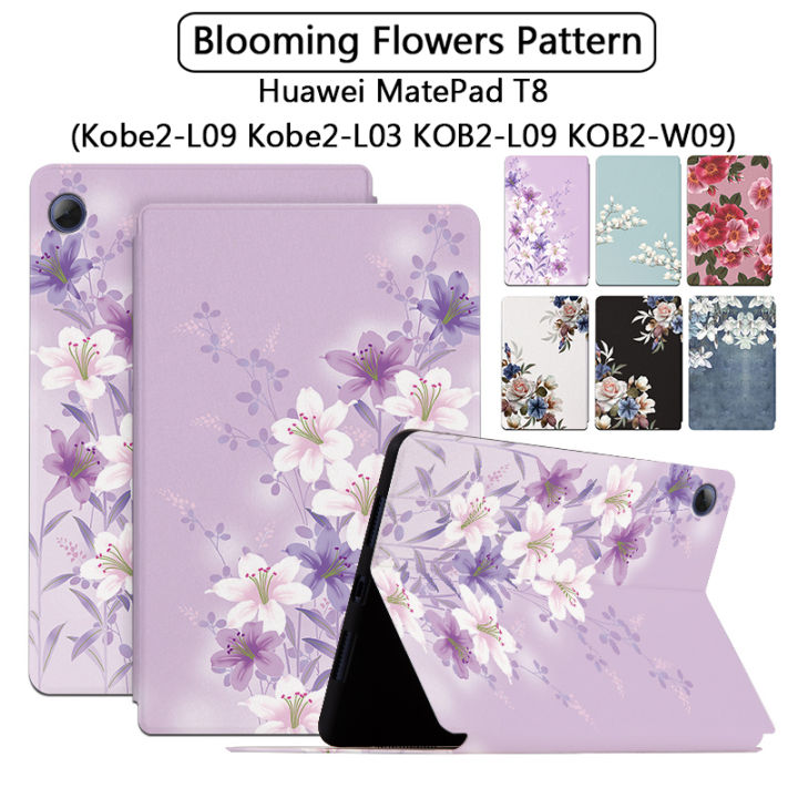 Huawei MatePad T8 8.0 inch Tablet Protective Case Fashion Flowers ...
