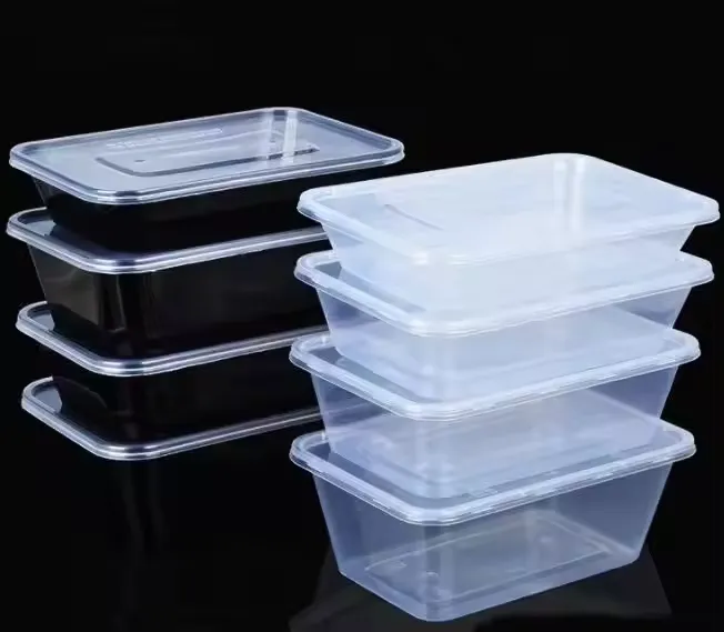 50pcs - Microwavable Plastic Container (Rectangular) With Lid | Lazada PH