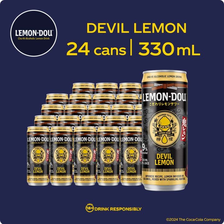 Lemon-Dou Devil Lemon 330ml 9% Alcohol Chu-hi - Pack of 24 | Lazada PH