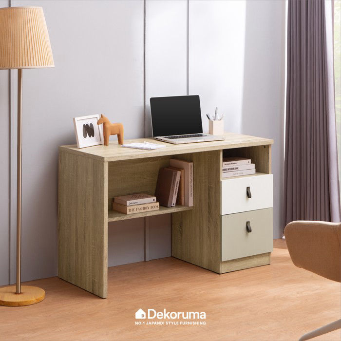 Dekoruma RUNA Meja Balajar Kayu dengan Laci / Meja Kantor / Meja Kerja ...